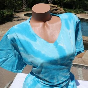 Artisan Hand Dyed | Tops | New 2628 4x Boho Hand Dyed Turquoise Tie Dye ...
